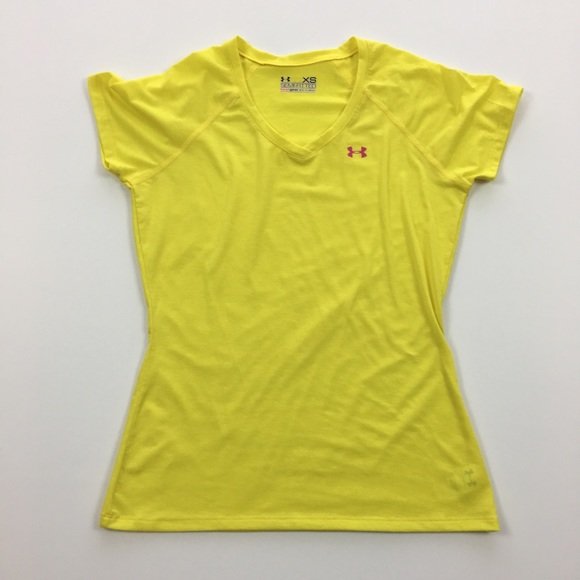 Under Armour | Tops | 425 Under Armour Yellow Tee Shirt In Xs Guc ...